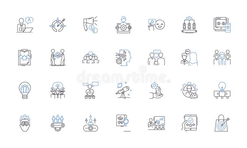 Original Company Line Icons Collection. Innovative, Creative, Dynamic ...