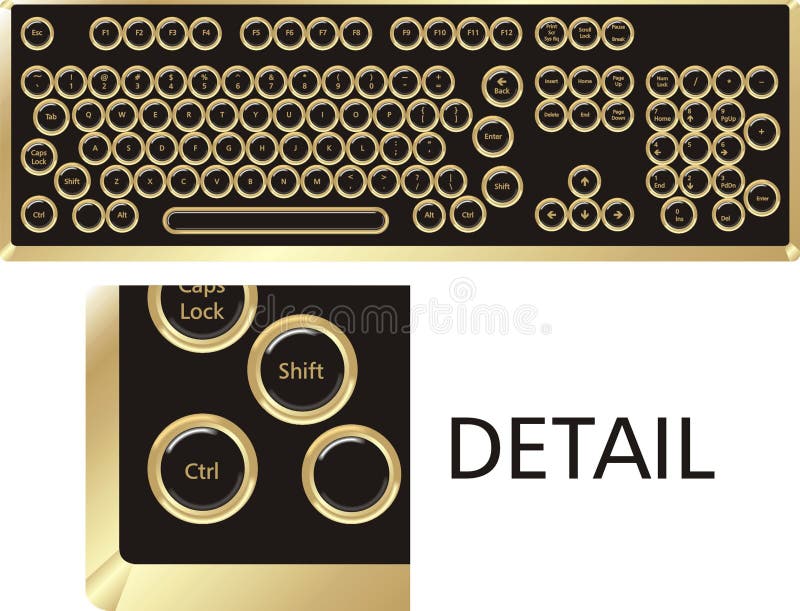 Original Computer S Keyboard Stock Illustration - Illustration of break ...