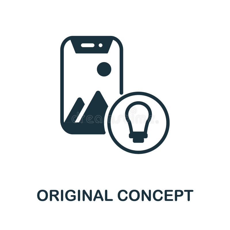 Original Icon. Monochrome Simple Sign from Intellectual Property ...
