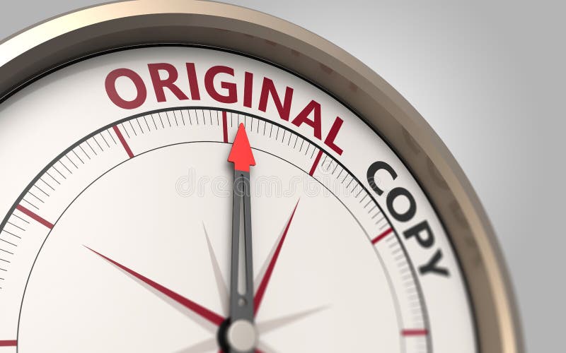 Original or copy stock photo. Image of compass, plagiarism - 57539244