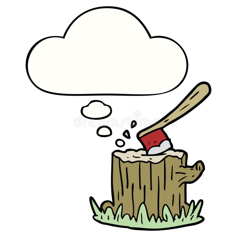 Cartoon Axe Tree Stump Stock Illustrations – 541 Cartoon Axe Tree Stump ...