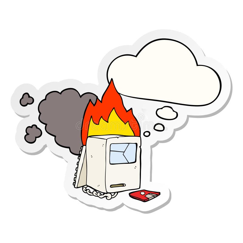 Smoking Computer Cartoon Stock Illustrations – 229 Smoking Computer ...