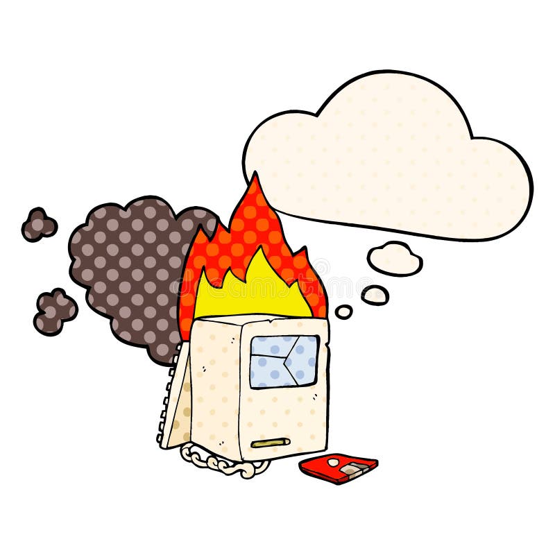 Smoking Computer Cartoon Stock Illustrations – 229 Smoking Computer ...