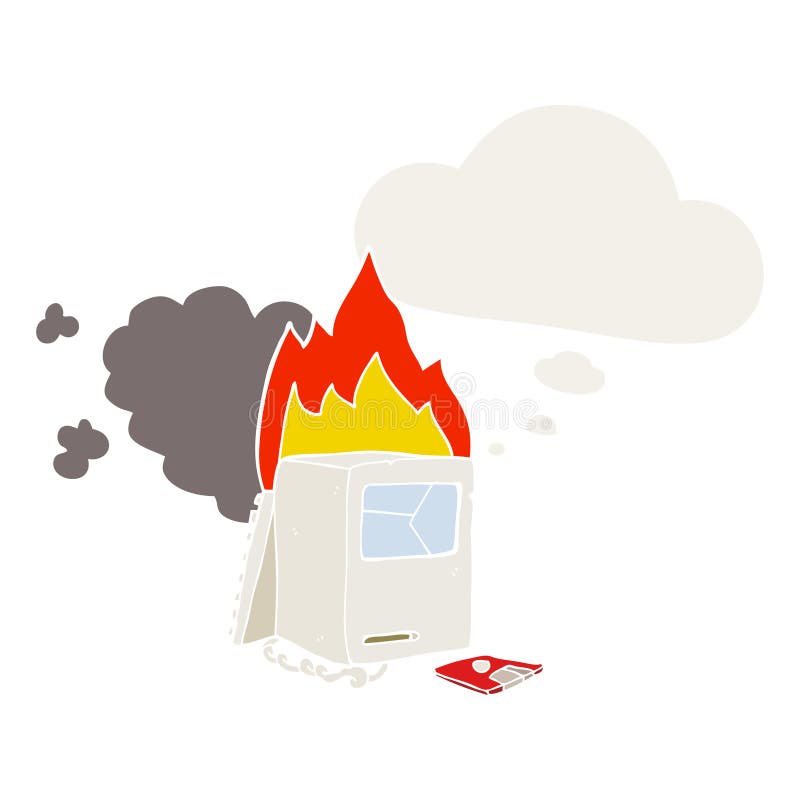 Smoking Computer Cartoon Stock Illustrations – 229 Smoking Computer ...