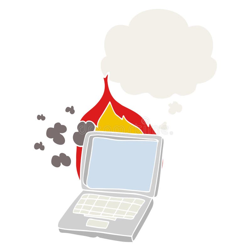 Smoking Computer Cartoon Stock Illustrations – 229 Smoking Computer ...