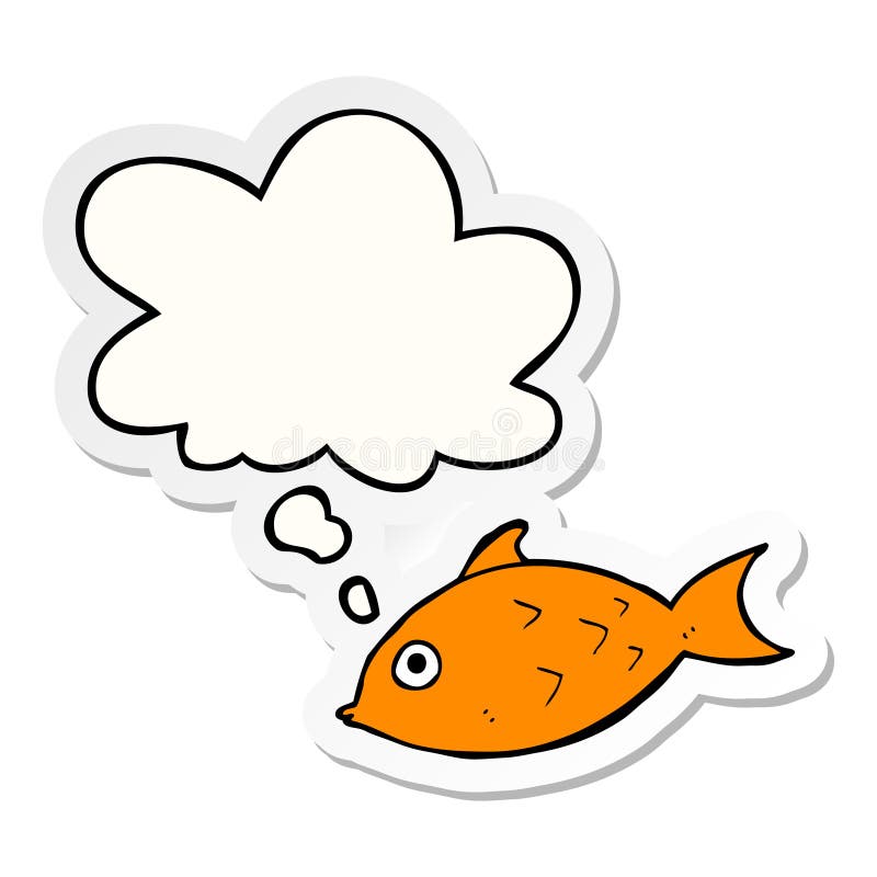 Fish with Thought Bubble Greeting Card Stock Illustration ...