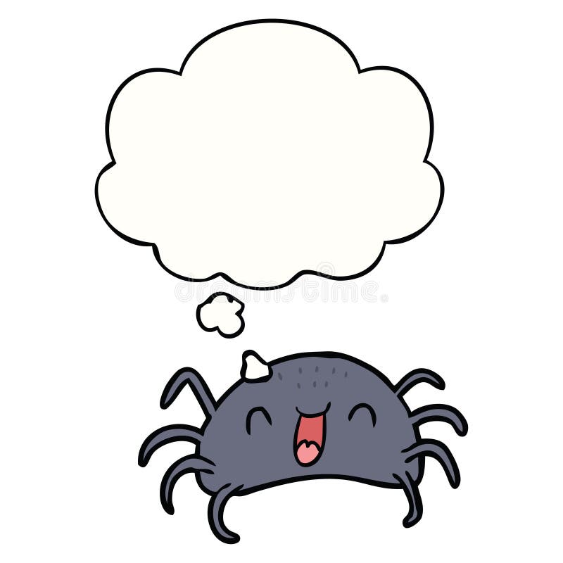 A Creative Cartoon Spider and Thought Bubble Stock Vector ...