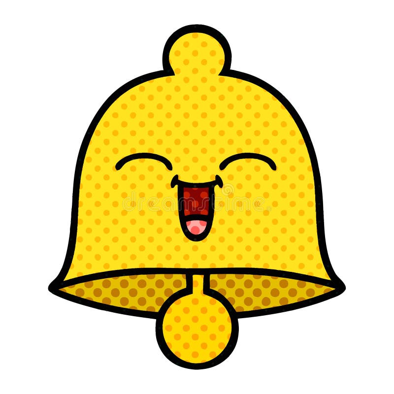 A Creative Comic Book Style Cartoon Bell Stock Vector - Illustration of ...