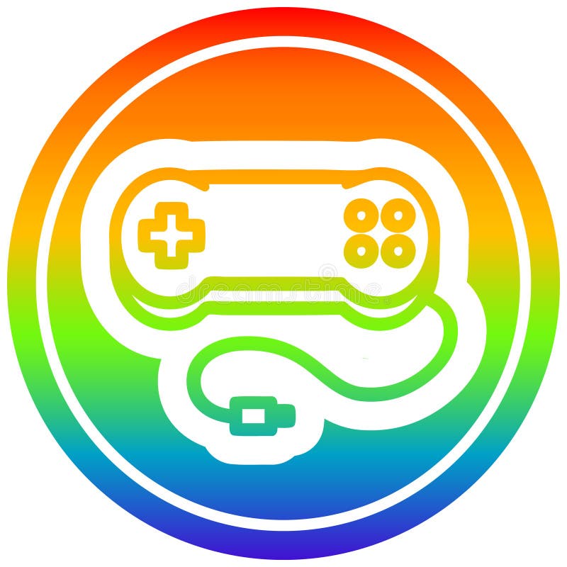 A Creative Console Game Controller Circular in Rainbow Spectrum Stock ...