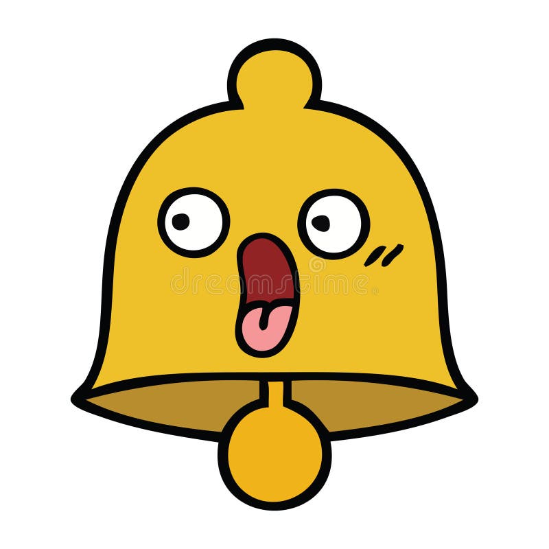 A Creative Cute Cartoon Bell Stock Vector - Illustration of bell, music ...