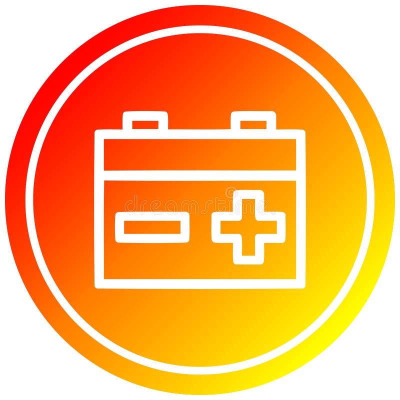 A Creative Industrial Battery Circular Icon Stock Vector - Illustration ...