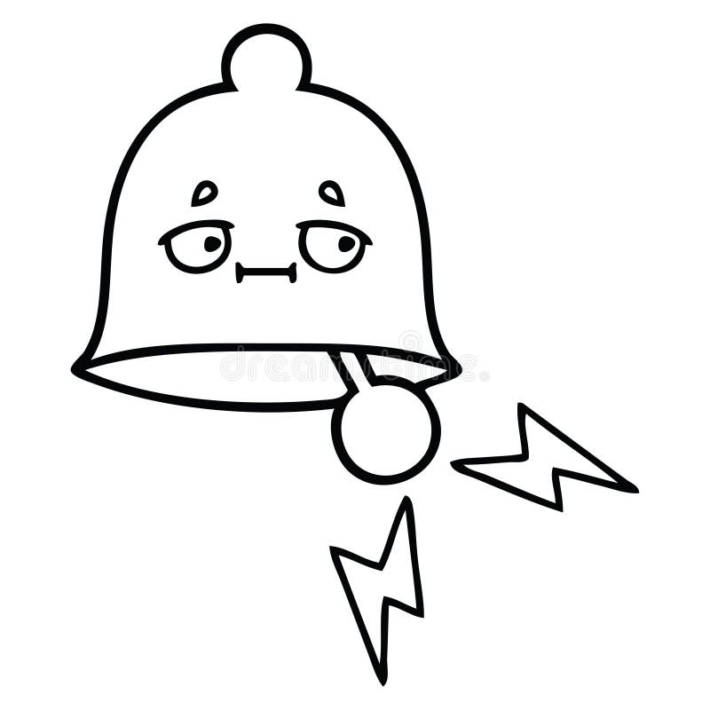 Drawing of a Ringing Smiling Bell Stock Vector - Illustration of xmas ...