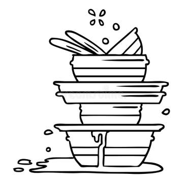 Stack Dirty Plates Stock Illustrations – 246 Stack Dirty Plates Stock ...