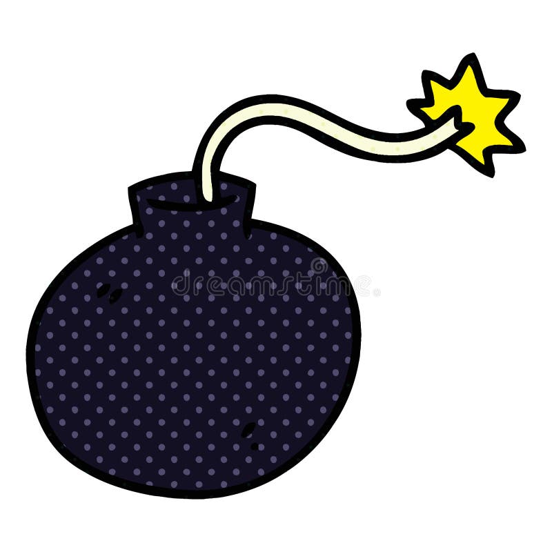A Creative Quirky Comic Book Style Cartoon Bomb Stock Vector ...