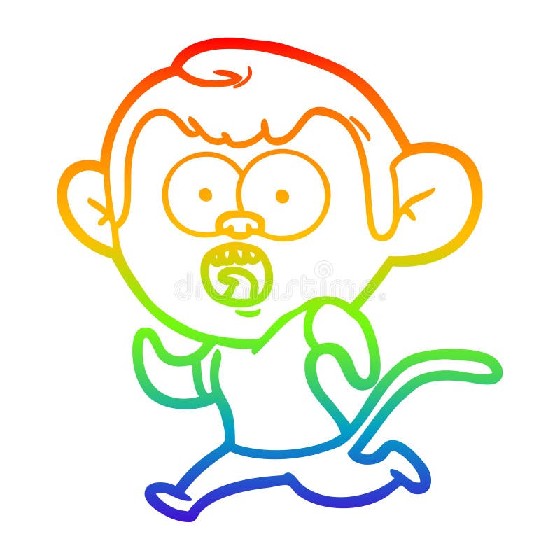 Running Monkey stock vector. Illustration of running - 74365385