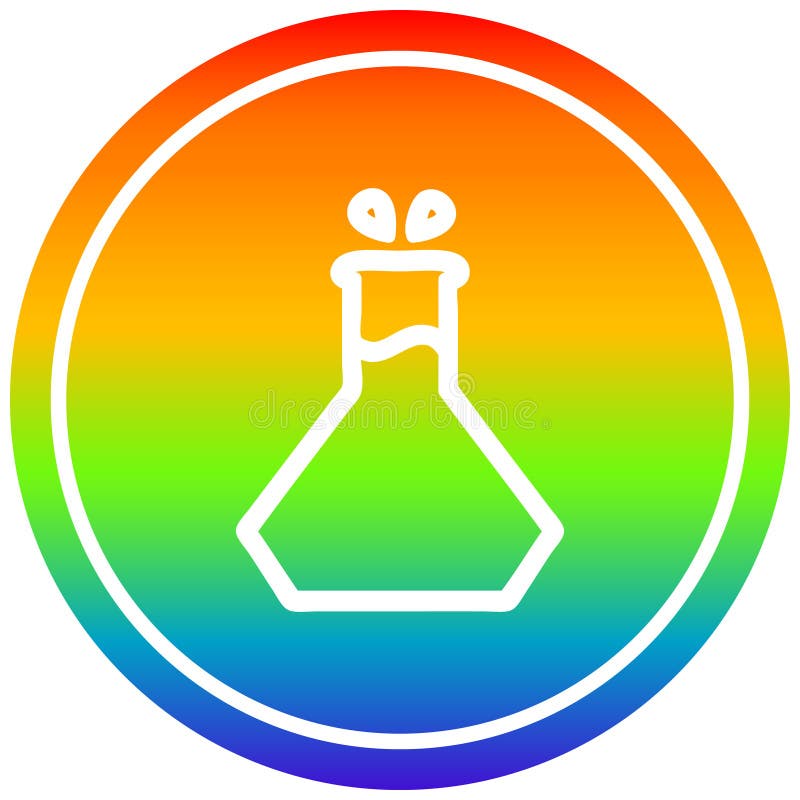 A Creative Science Experiment Circular in Rainbow Spectrum Stock Vector ...
