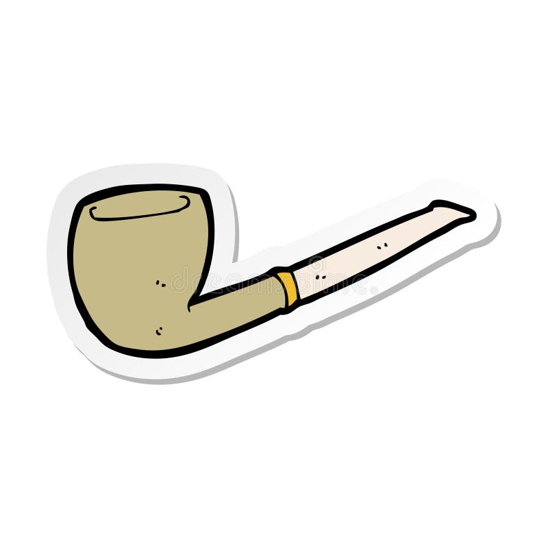 A Creative Sticker of a Cartoon Pipe Stock Vector - Illustration of ...