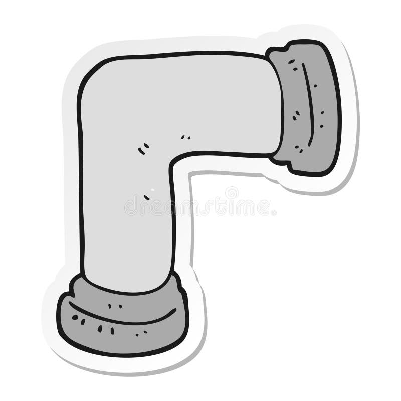 A Creative Sticker of a Cartoon Pipe Stock Vector - Illustration of ...