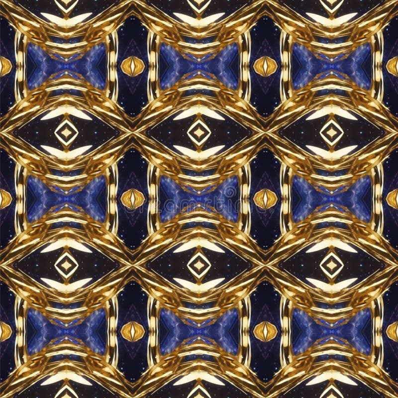 Gold Metallic Seamless Pattern, Creative Ornament Stock Illustration ...