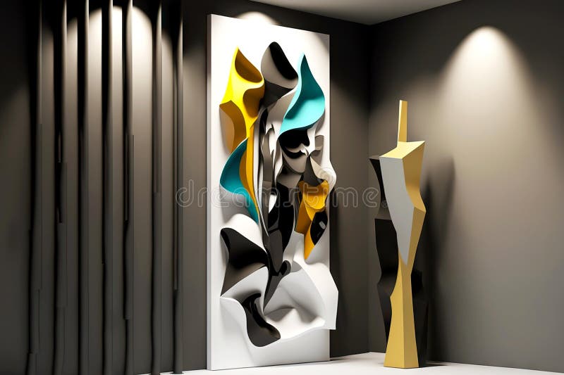 Original Design Installation in Form of 3d Art Abstract with Different ...