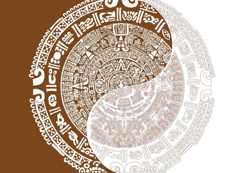 Original Design for Maya Calendar Theme Stock Vector - Illustration of ...