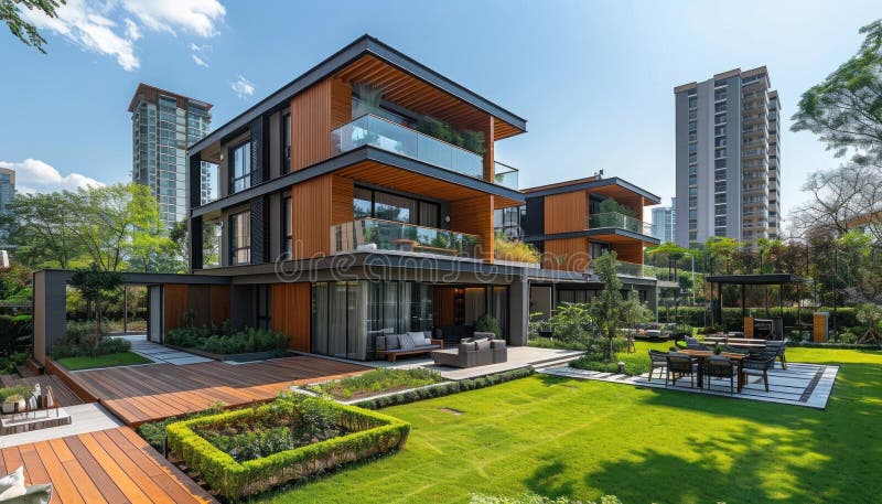 Original Design: a Residential Complex with Unique Architecture Stock ...