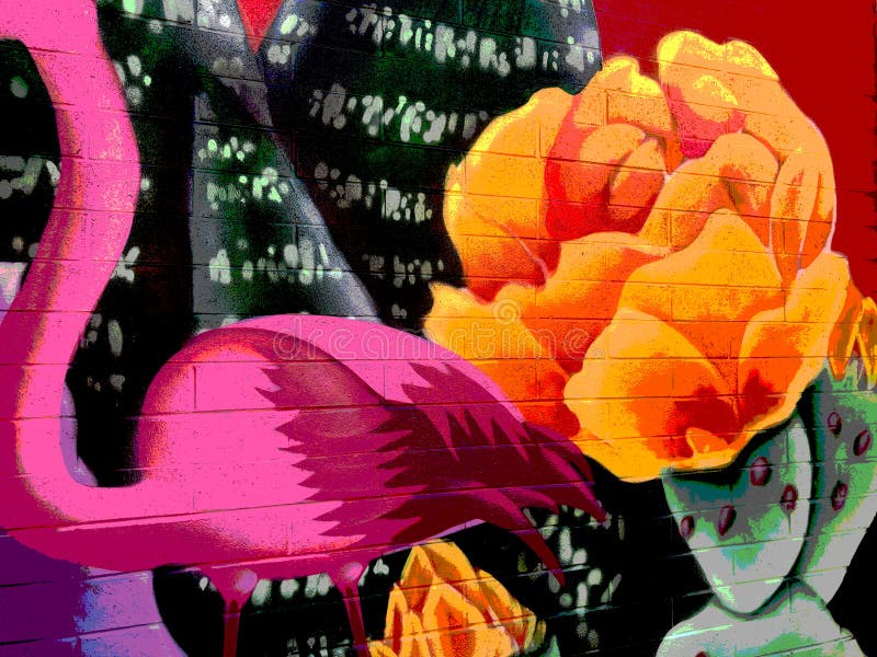 Original Digital Graffiti Painting of Abstraction Composition Editorial ...