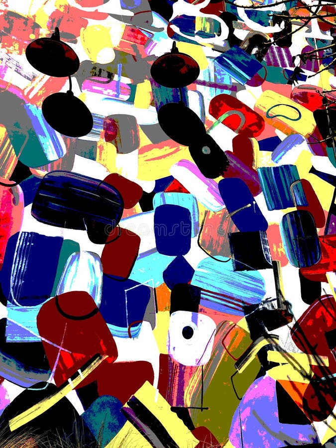 Original Digital Graffiti Painting of Abstraction Composition Editorial ...