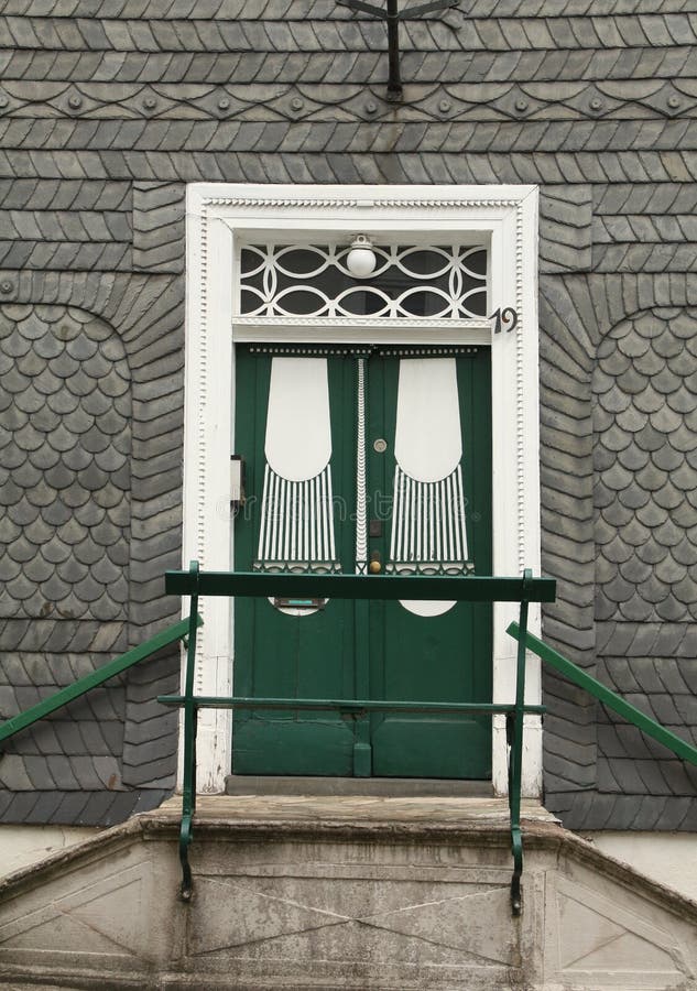 Original Door S Handle in the Shape of a Hand Stock Image - Image of ...