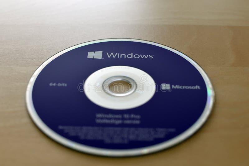 Original Dutch Windows 10 Pro Purple DVD 64-bit Editorial Stock Image ...