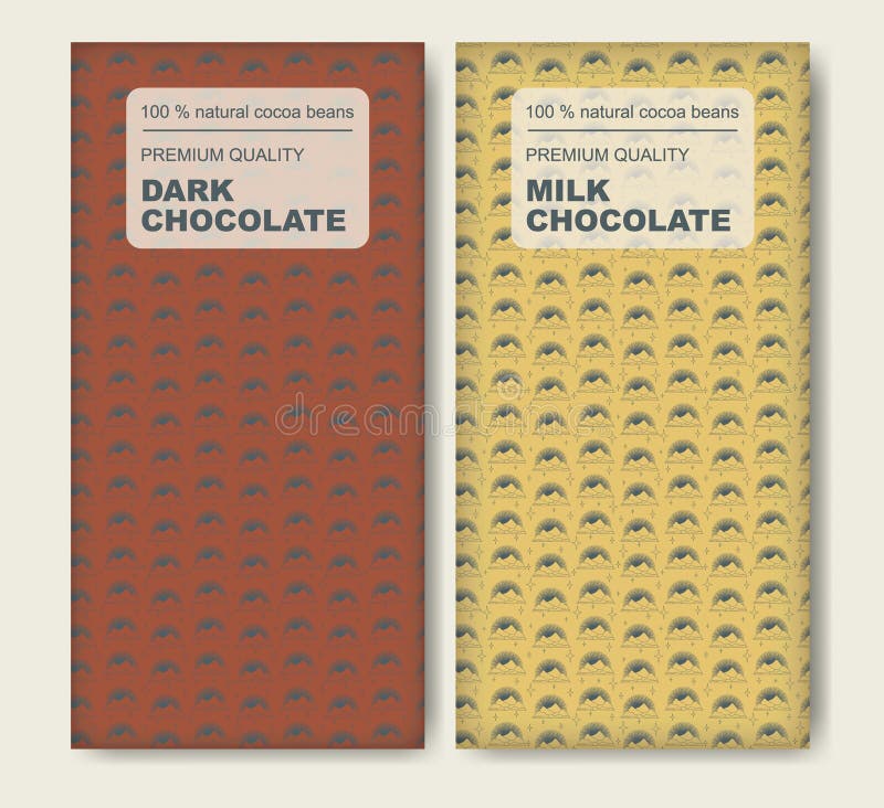 The Original Finest Chocolate Abstract Vector Package Design Label Set ...