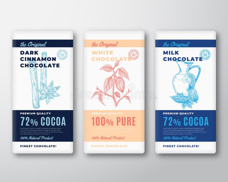 The Original Finest Chocolate Abstract Vector Packaging Design Label ...