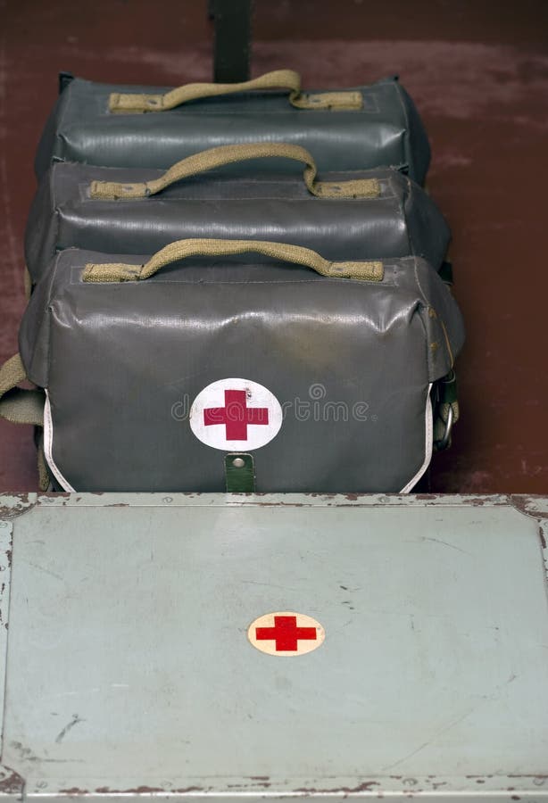 World War 2 Army First Aid Bag Stock Image - Image of troops ...