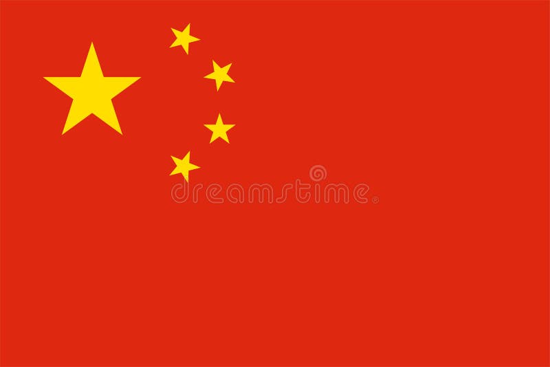The Original Flag of China,Vector Illustration the Color of the ...