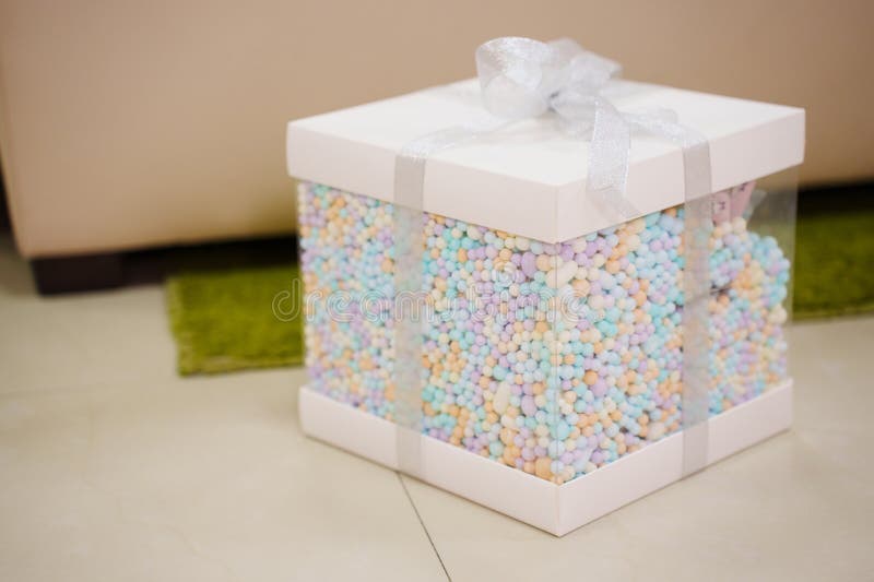 Original Gift Packaging Transparent Box Multi Colored Balls Stock ...