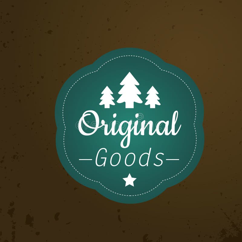 Original Goods Label. Vector Illustration Decorative Design Stock ...