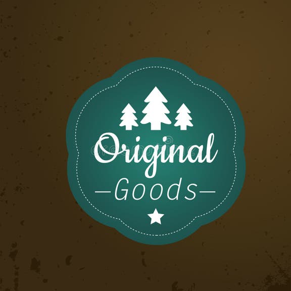 Original Goods Label. Vector Illustration Decorative Design Stock ...