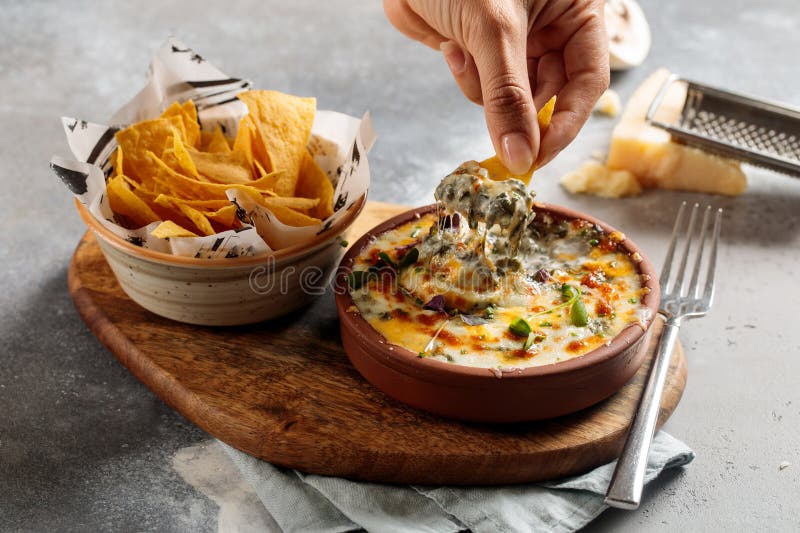 Original Gratin with Snacks Served in Dish on Table Top View of Arabic ...