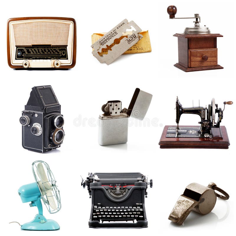Original Great Vintage Objects Collection Stock Photo - Image of camera ...