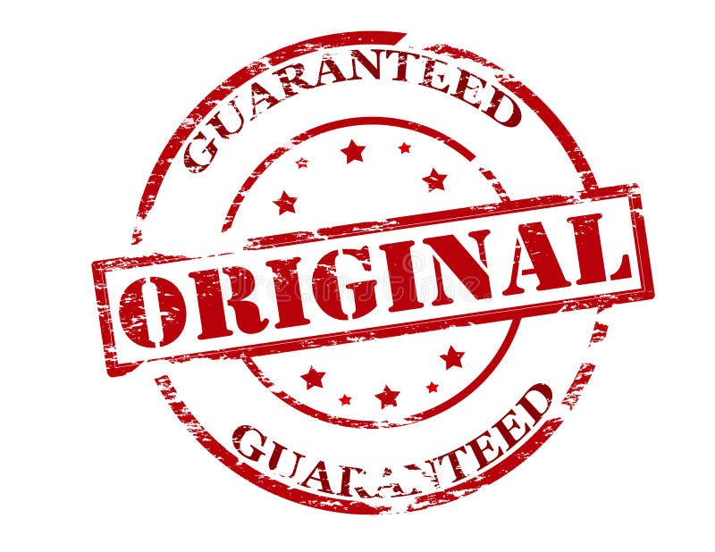 Authentic guaranteed stock illustration. Illustration of sign - 108778085