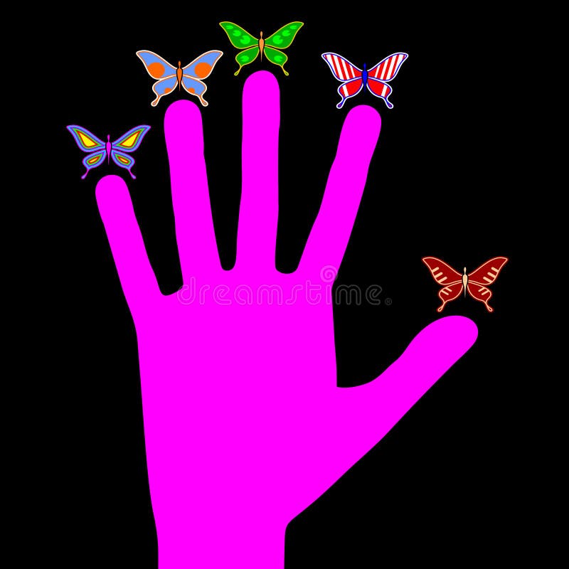 Dark hand icon stock vector. Illustration of cartoon - 24010276