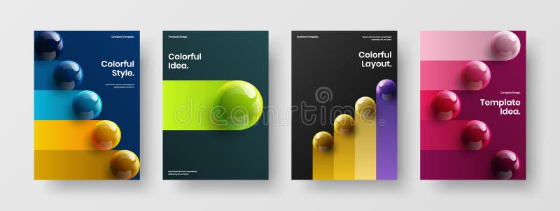 Original Handbill A4 Vector Design Concept Bundle Stock Vector ...