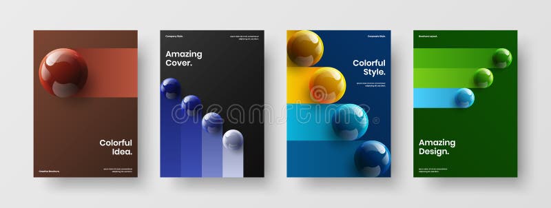 Original Handbill A4 Vector Design Layout Set Stock Vector ...