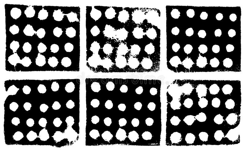 Original Handmade Texture Stamp with Curved Lines Stock Illustration ...