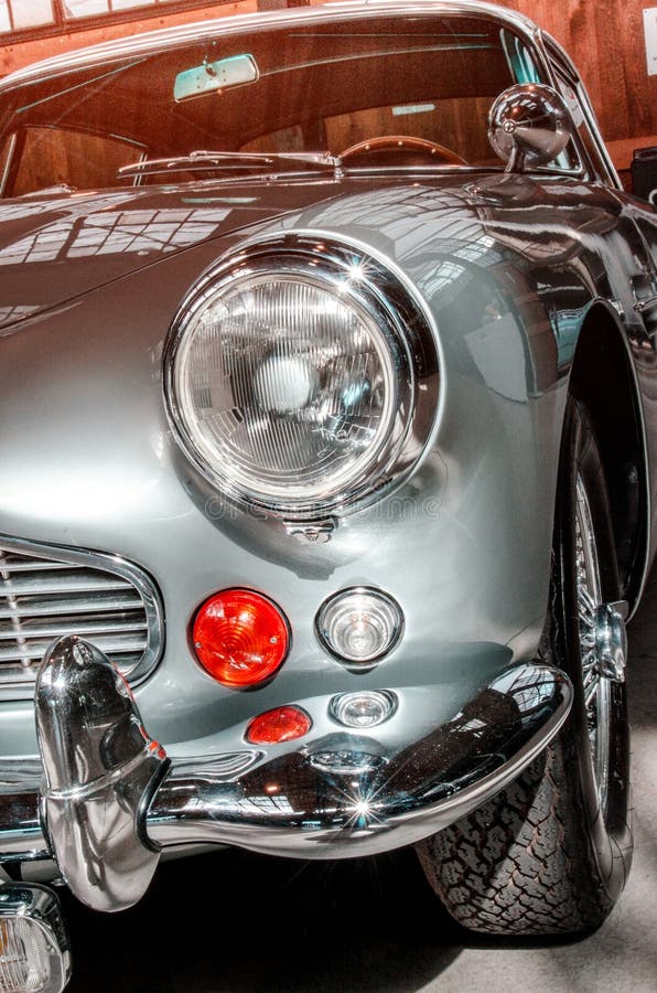 The Original Headlights in an Old Car Close Up. Retro Stock Image ...