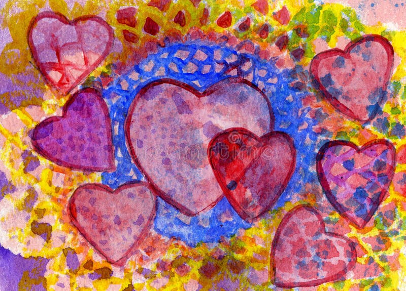 Original Heart Background Texture. Stock Illustration - Illustration of ...