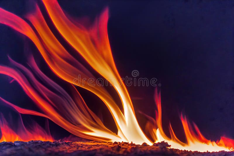 Original Hot Blaze Fire Flame Rising Up Stock Illustration ...