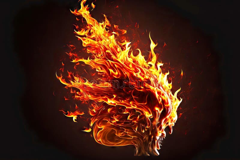 Original Hot Blaze Fire Flame Rising Up Stock Illustration ...