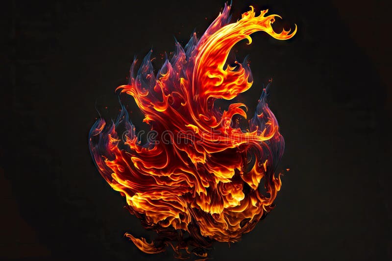 Original Hot Blaze Fire Flame Rising Up Stock Illustration ...