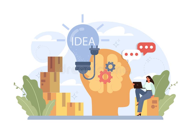 Original Ideas Concept. Creative Innovations or Solutions Generation ...